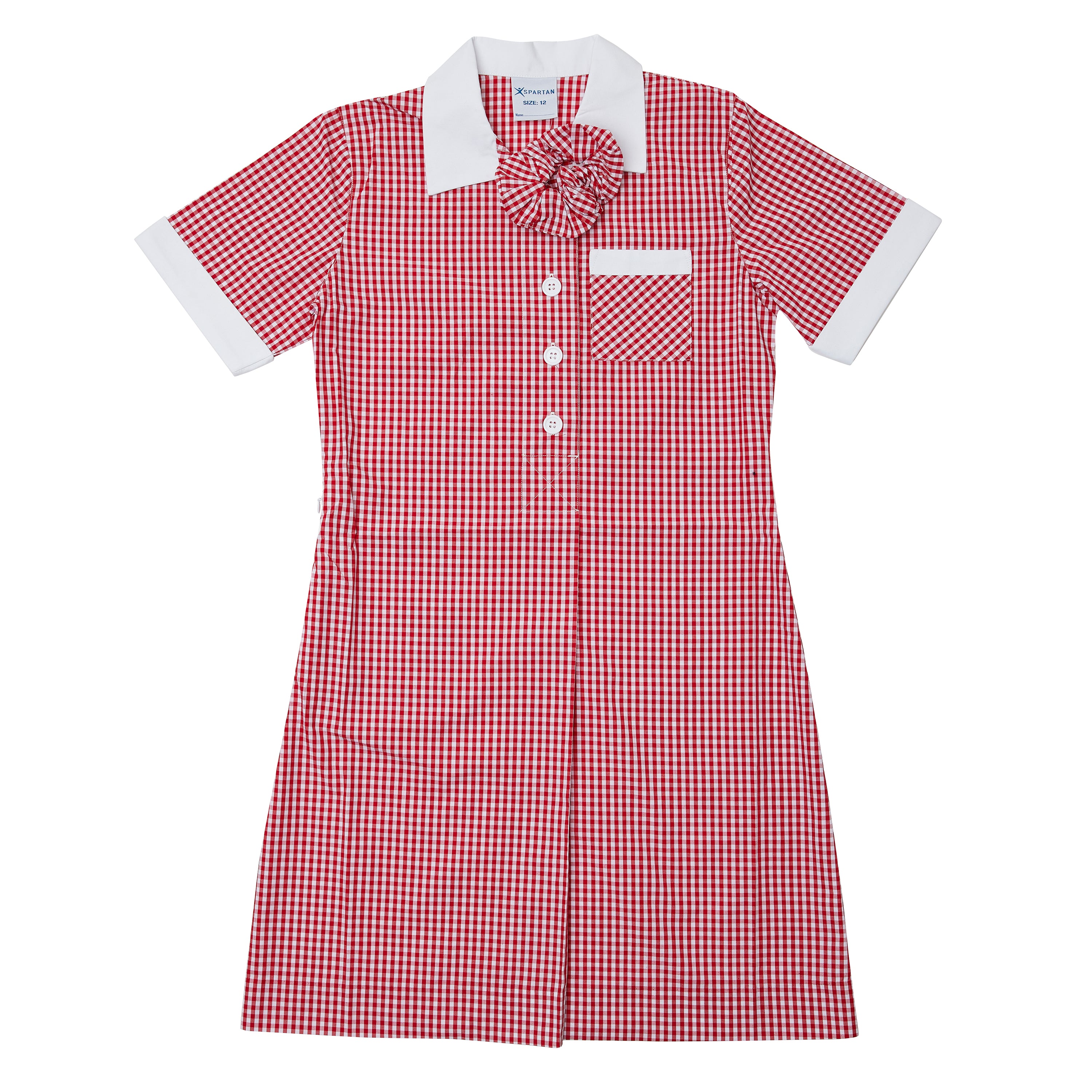 Gingham Summer Dress - Red – State Schools' Relief Online Store